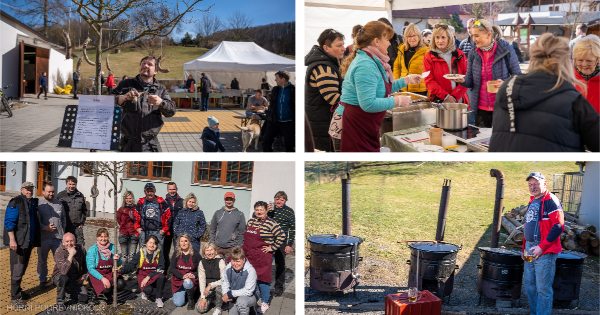 Josefovská zabíjačka v Kašavě. Jitrnice na stromě a vyprodáno v mžiku ...